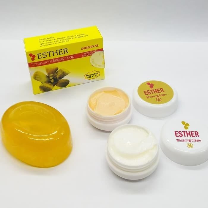 Jual Cream ESTHER ORIGINAL SM DAN AB POT BULAT ASLI LOGO BUNGA BAWAH ...