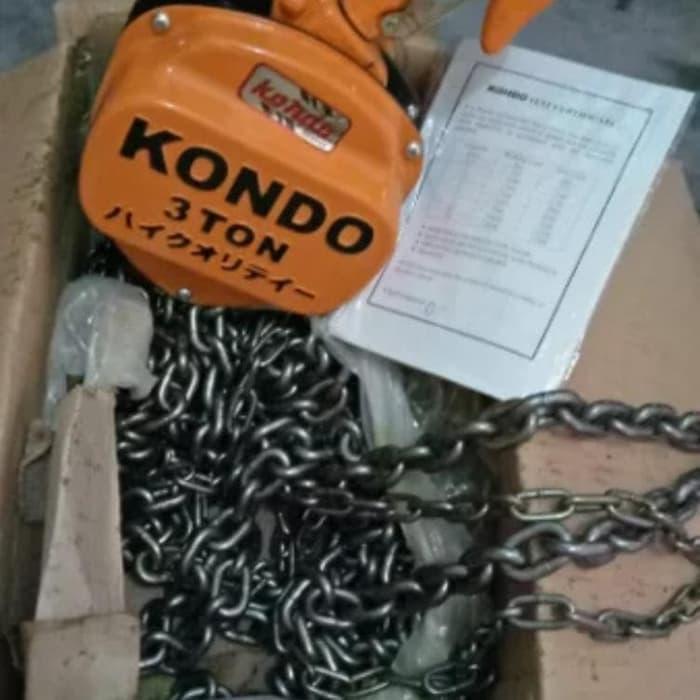 Jual KATROL TAKEL CHAIN BLOCK 3 TON X 15 METER KONDO CHAINBLOCK 3T X ...