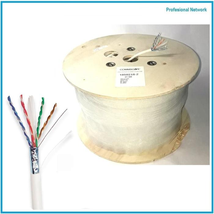 Promo KABEL AMP COMMSCOPE LAN FTP/STP CAT6A Warna Putih 305M Cicil 0% ...