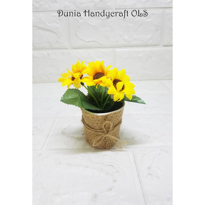 Jual SUNFLOWER MINI Pajangan Bunga Imitasi Manis Cantik Murah Hiasan ...