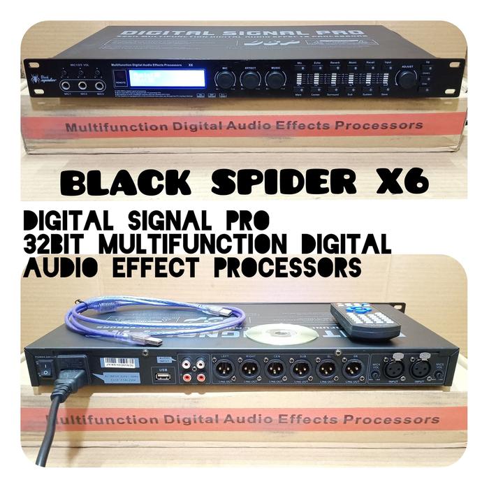 Jual EFFECT VOCAL BLACK SPIDER X6 MULTIFUNCTION DIGITAL PROCESSOR ...