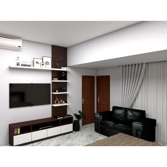 Jual lemari rak backdrop tv murah custom harga per meter - Jakarta ...