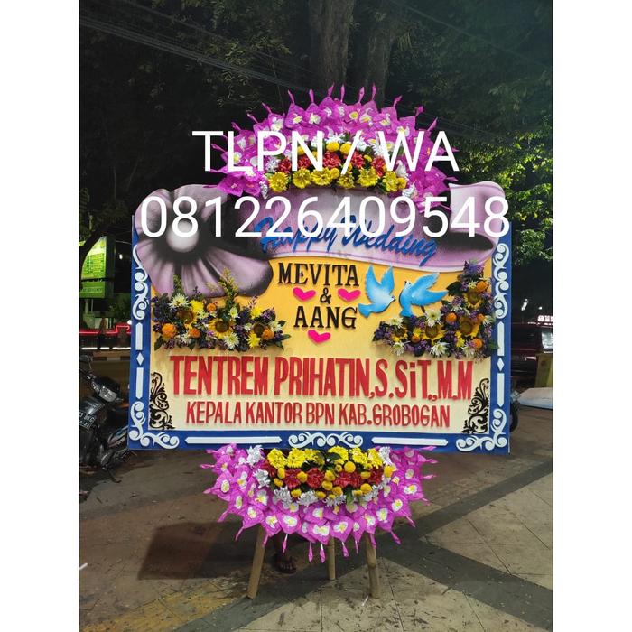 Jual karangan bunga papan happy wedding bunga papan semarang - Kota ...