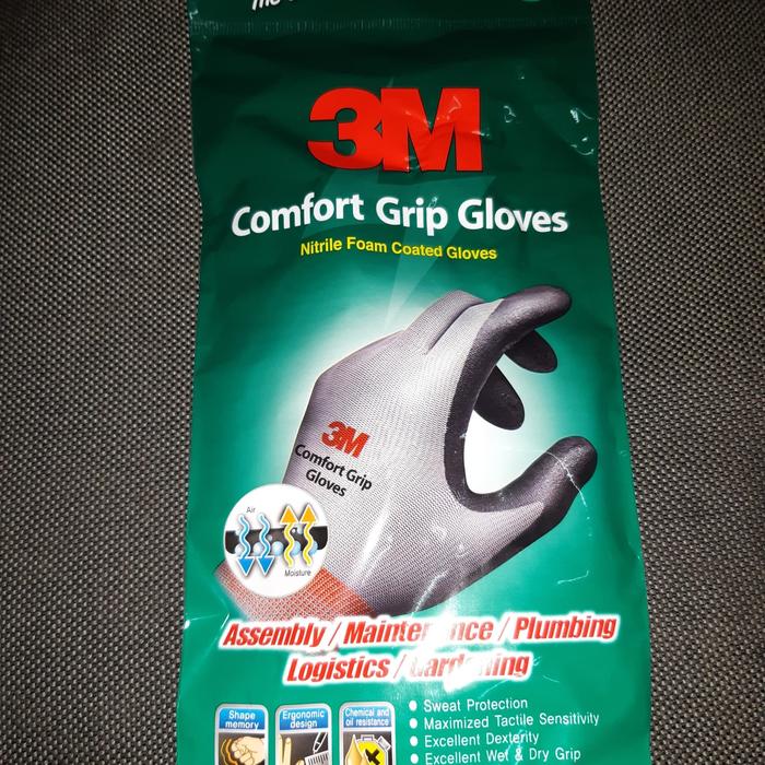 Jual sarung tangan 3M Comfort grip glove.nitrile foam coated glove ...