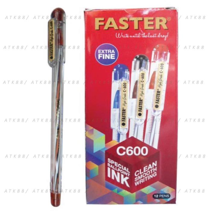 Jual Pulpen Faster C600 Extra Fine Tip - 1 Pack/ 12 pcs - Kota Bandung ...