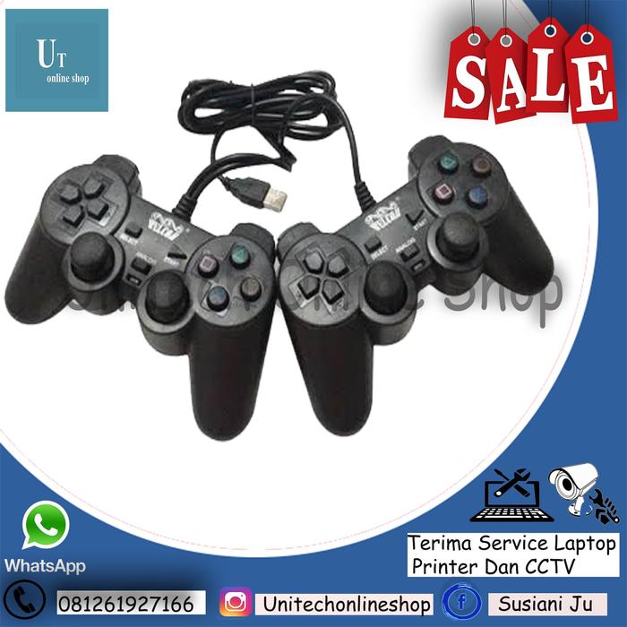 Jual JOYSTICK GAMEPAD K-ONE DOUBLE STD BLACK PC DUAL SHOCK CONTROLLER ...