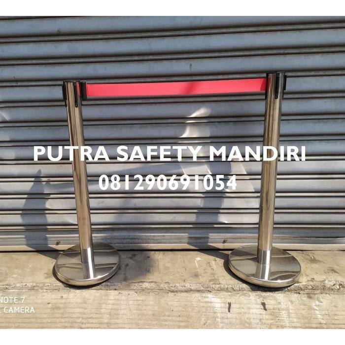 Jual TIANG PEMBATAS ANTRIAN BANK STANDING BARRIER RAILING STAINLESS 90 ...