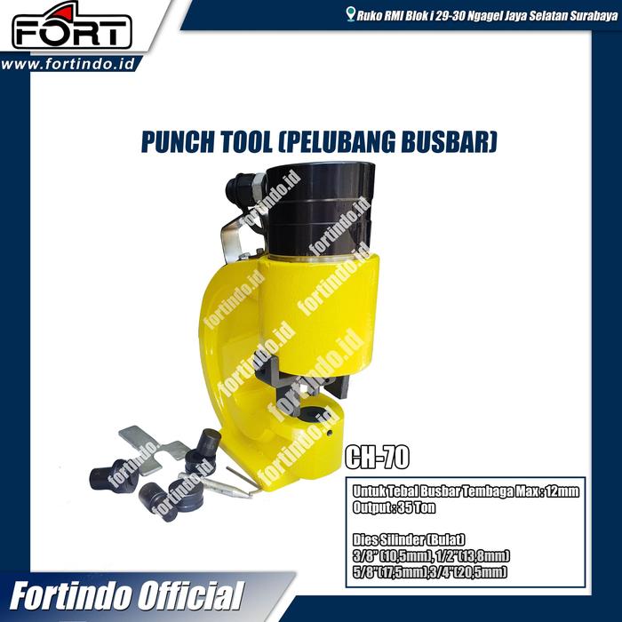 Jual Alat Pelubang Busbar Punch Tool CH-70 FORT Mesin Plong Hidrolik ...