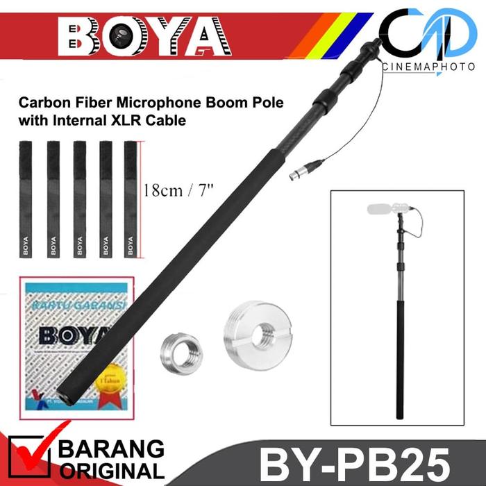 Jual Boom Pole Boya BY-PB25 Carbon Fiber Telescopic with internal XLR ...
