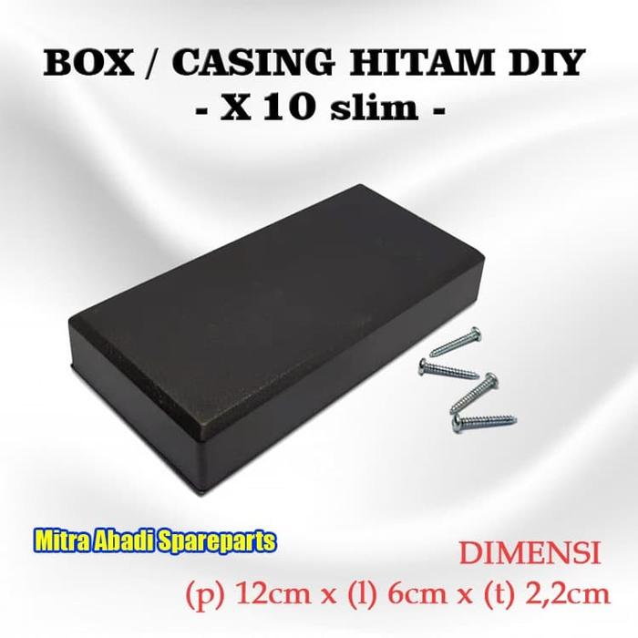 Jual Kotak / Box Casing Plastik ABS Adaptor DIY X10 Slim 120x60x22 mm ...