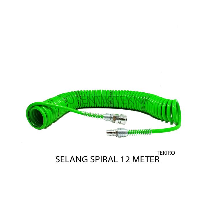 Jual TEKIRO SELANG SPIRAL HIJAU 12 METER - GREEN RECOIL HOSE 12METER ...