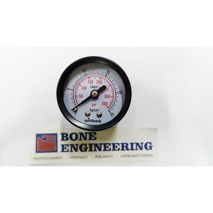 Jual Manometer 1,5 inch 25 Kg Bar 350 Psi. Pressure Gauge Jarum Analog ...