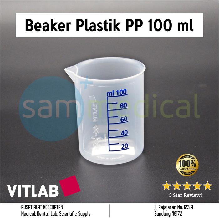 Jual Vitlab Beaker Plastik PP 100ml - Kota Bandung - SAM Medical ...