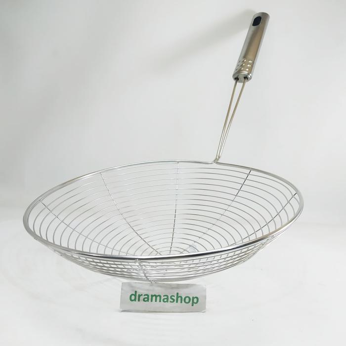 Jual Saringan Goreng Gorengan Kawat spiral Stainless besar 19cm 19 cm ...