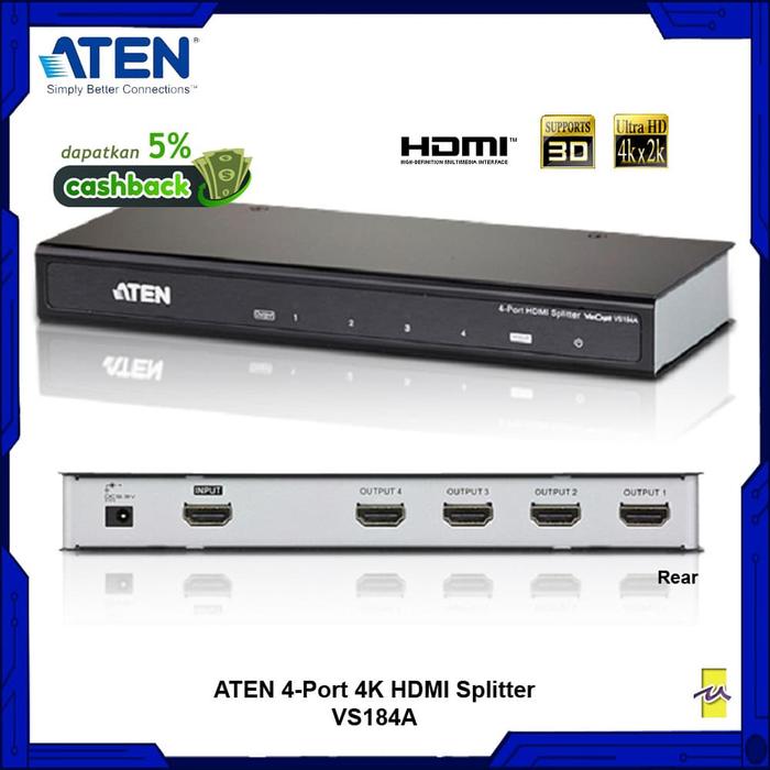 Jual ATEN HDMI Splitter 4-Port (VS184A) - Kota Bandung - Ultima Corps ...