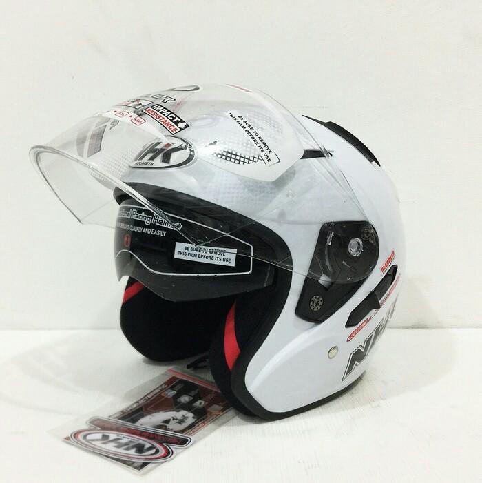 Jual HELM NHK R1 SOLID WHITE PUTIH DOUBLE VISOR - Jakarta Barat - PGX ...