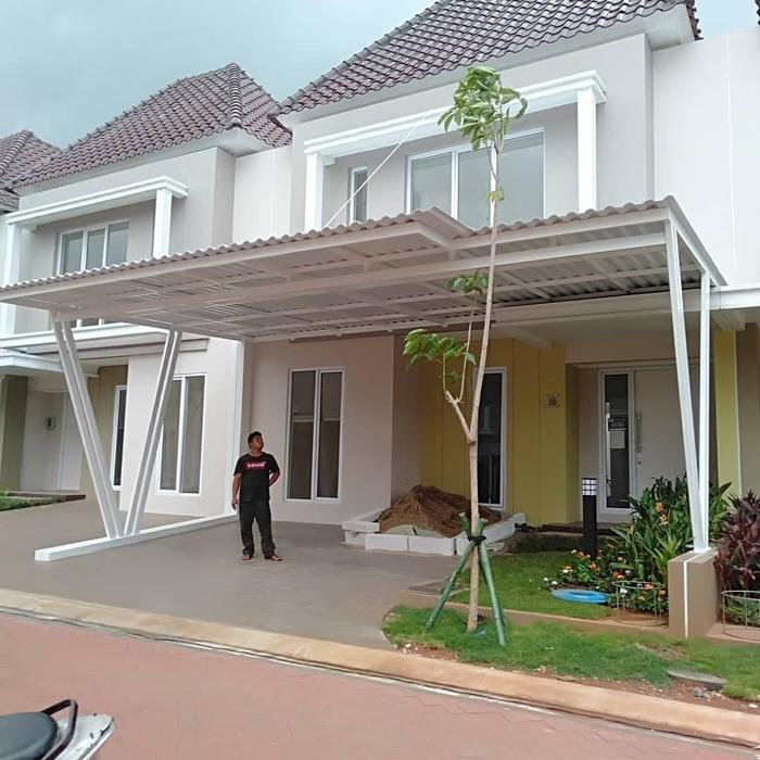 Jual jual Kanopi besi holo 4x6 + Alderon (Model Minimalis + Tiang 2 ...