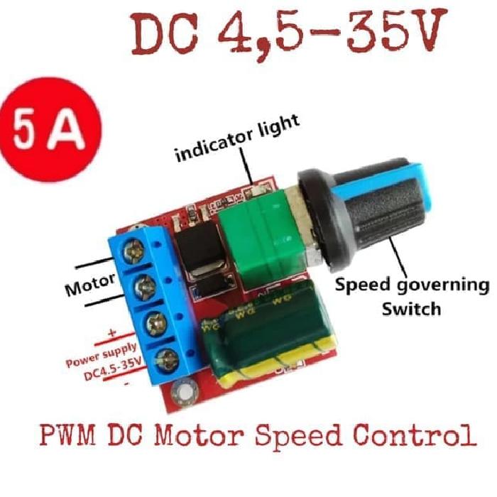 Jual Modul pwm motor dc 5A 4,5-35V pengatur kecepatan mini - Kab ...