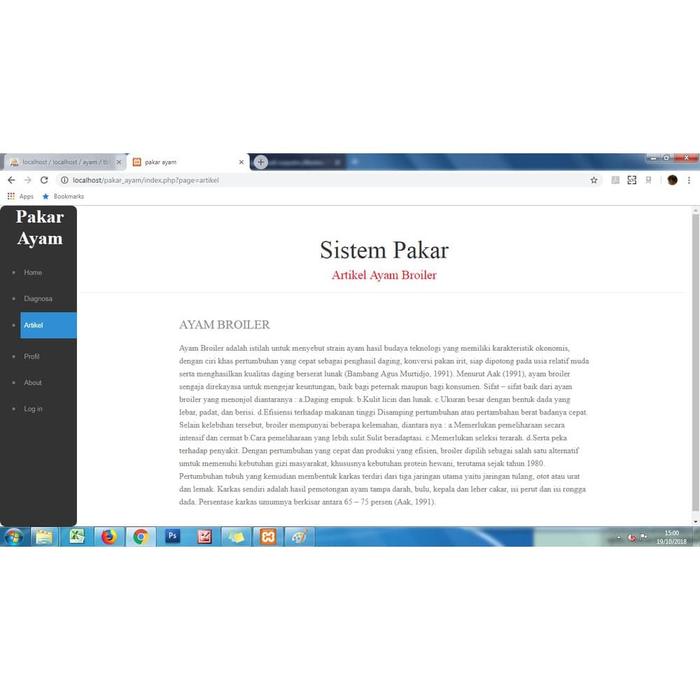Jual Source code Sistem Pakar Metode Forward Chaining Berbasis Website - Kota Lubuk Linggau ...