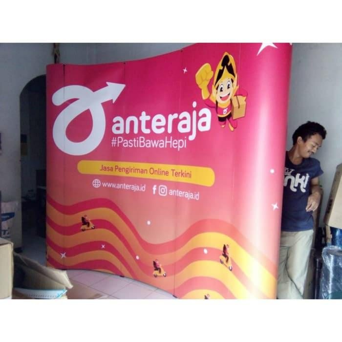 Jual Backwall Portable 3x2 Stand Display Backdrop Banner Curve - Kota ...