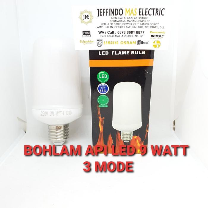 Jual Lampu Bohlam E27 Efek Api 9w LED Flame Effect Bulb Cafe 9 Watt W ...