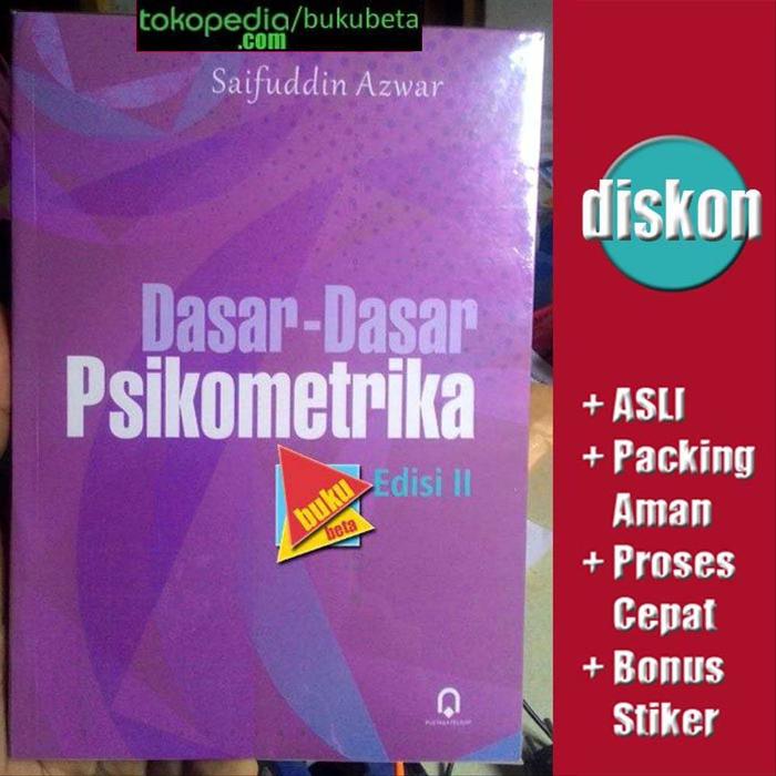 Promo Dasar-Dasar Psikometrika - Saifuddin Azwar - Kab. Sleman - Buku ...