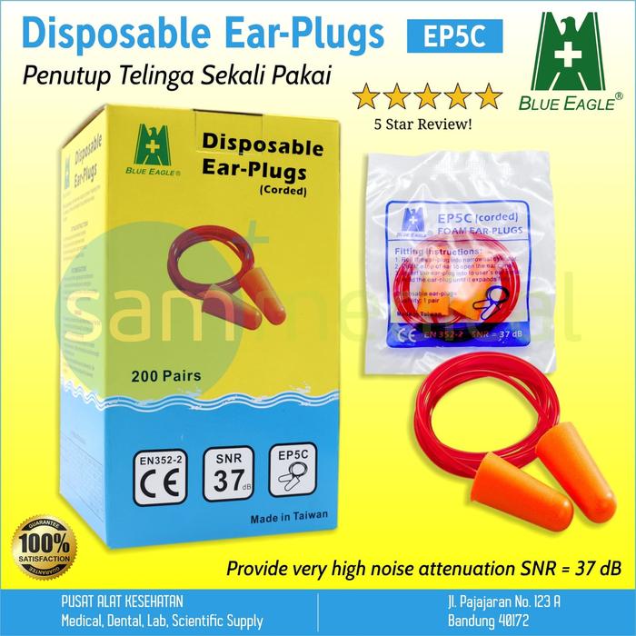 Jual Blue Eagle Ear Plug Foam EP5C - Penutup Telinga @ psg - Kota ...