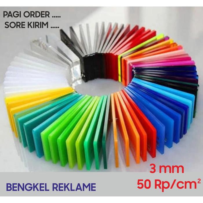 Jual Akrilik Potongan Custom / Laser Cutting Acrylic 3mm - WARNA GLOSSY ...