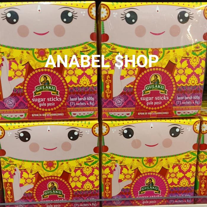 Jual Gulaku Sticks Gula Pasir Stick White Sugar Sachet Gula Stik 75 ...