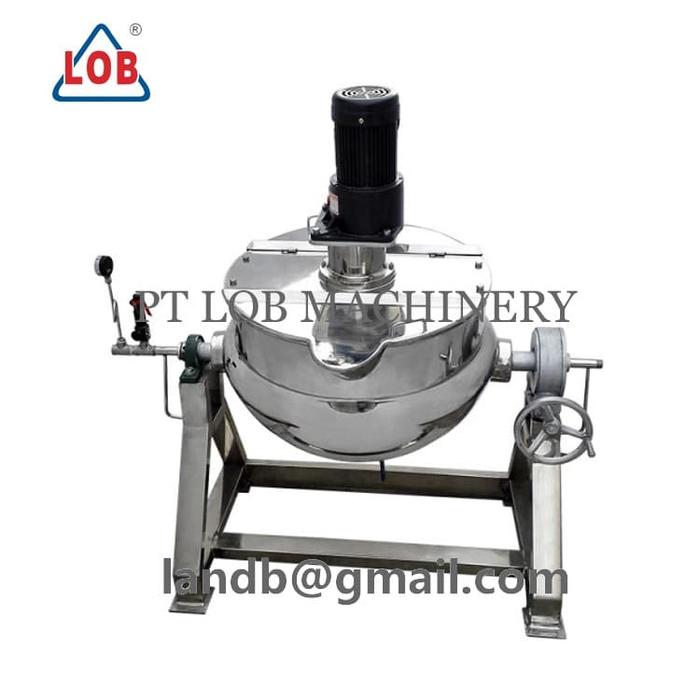 Jual stainless steel 200L Steam heating jacket cooking kettle with ...