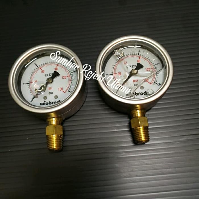 Jual Pressure Gauge Raket Wiebrok SS Brass 4"inch / 150 psi / 10Bar / Kg - Jakarta Barat ...