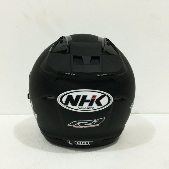 Jual HELM NHK R1 SOLID BLACK DOFF HITAM DOP DOUBLE VISOR - Jakarta ...