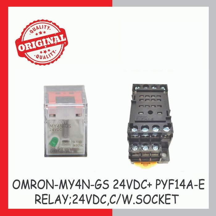 Jual OMRON-MY4N-GS 24VDC+ PYF14A-E ( RELAY;24VDC,C/W.SOCKET ) - Kota Medan - Cv SBA | Tokopedia