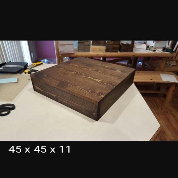 Jual Rustic wooden cake stand / Tatakan Kue Kayu / Dessert Table 45x45 ...