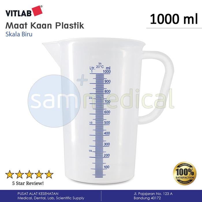Jual Vitlab Maat Kaan Plastik Skala Biru 1000 ml - Kota Bandung - SAM MEDICAL | Tokopedia