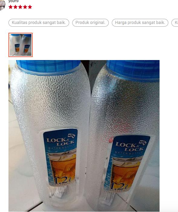 Jual botol air lock&lock water bottle botol air minum kulkas 1.2l ...