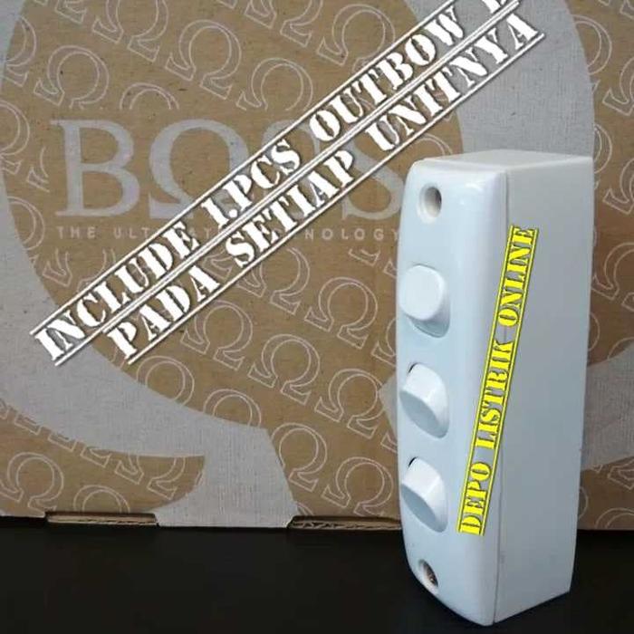 Jual BOSS / Saklar Triple 10A 250V + Outbow Boss / B33A+B70/3 - Jakarta ...
