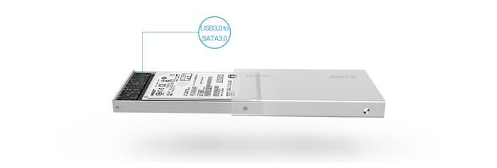 Aluminum Inch Hard Drive Enclosure HHD SSD 5Gbps SATA III VIA Chip ...