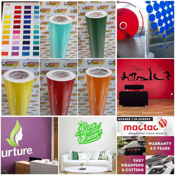 Jual Bahan Sticker Mactac Europe Glossy Matte utk stiker cutting ...