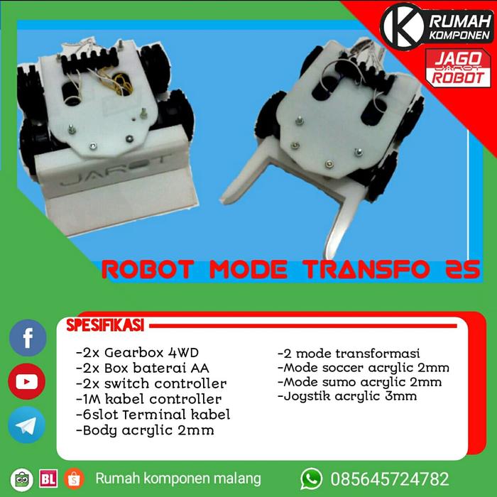 Jual Kit robot edukasi beginner mode transformasi soccer sumo 2in1 ...