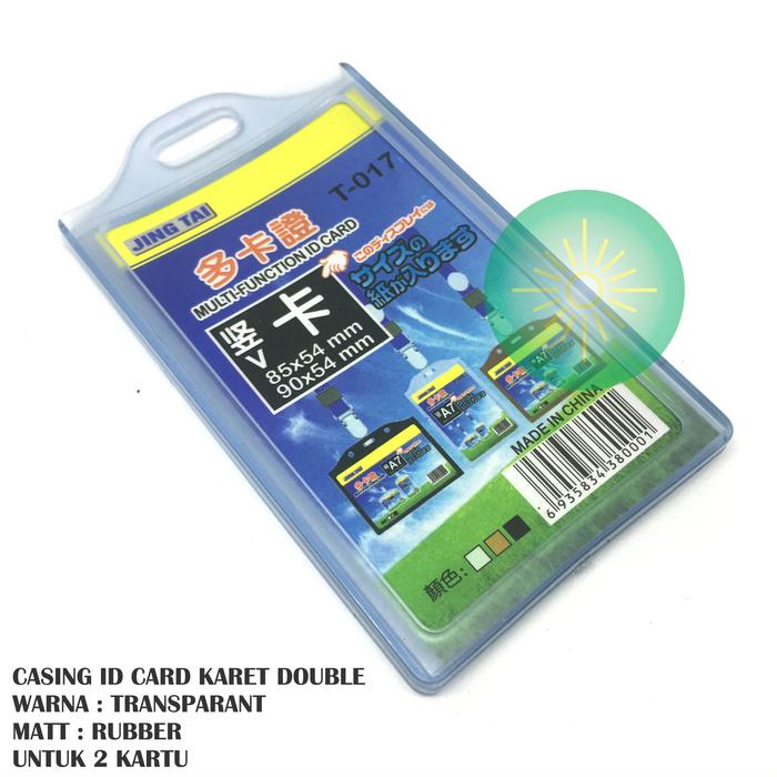 Jual Casing ID Card KARET DOUBLE PORTRAIT BENING / Frame Id / Cover Id ...