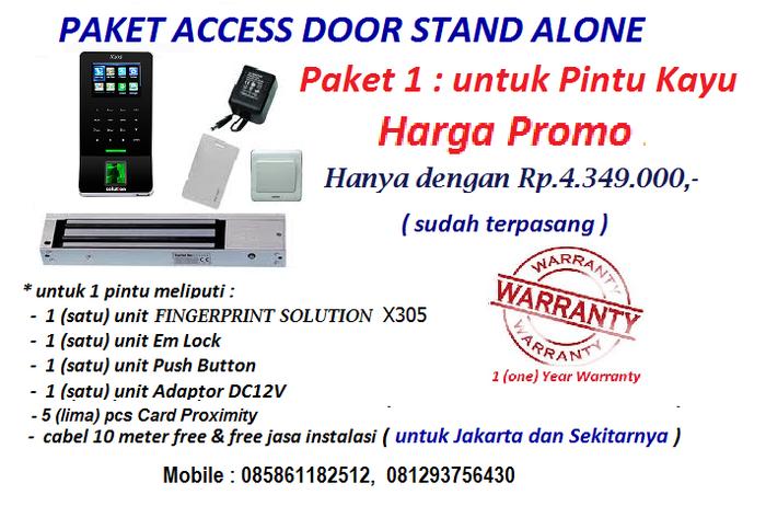 Jual ACCESS DOOR FINGERPRINT SOLUTION X305 ( PINTU KAYU ) - Jakarta ...