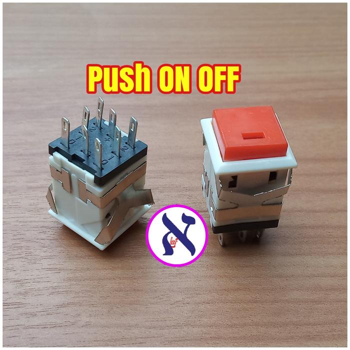 Jual Tombol Push On Off warna merah hijau Kotak indikator Led saklar ...