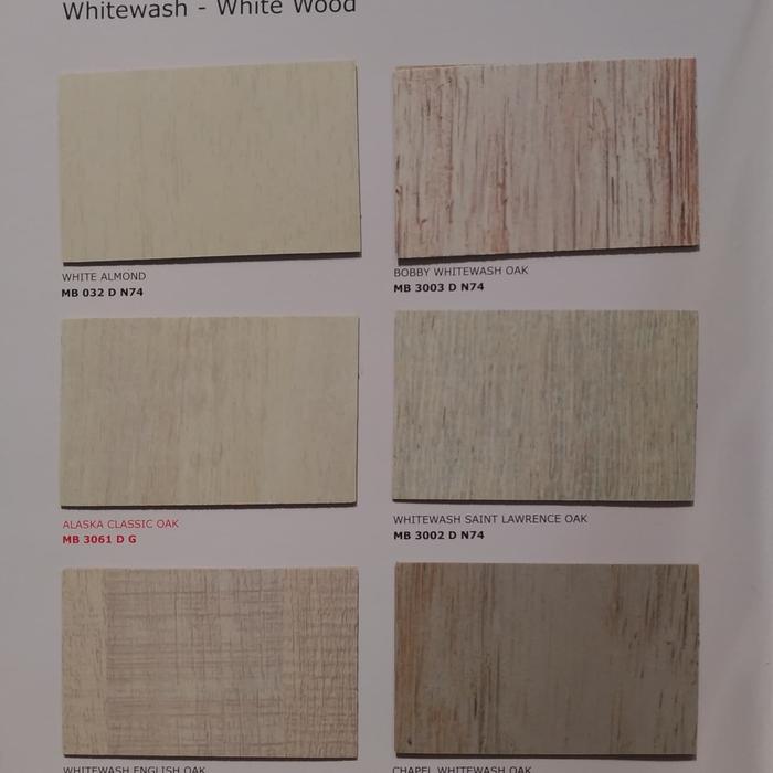 Jual HPL AICA LAMINATE MB COLLECTION Whitewash - white wood MB 032 D ...
