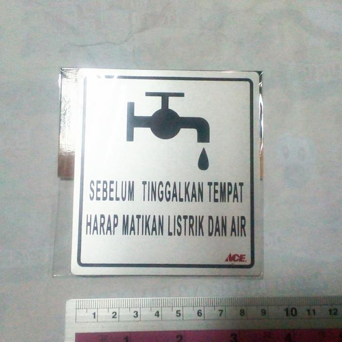 Jual sticker "MATIKAN AIR KRAN" label keran di kamar mandi wastafel ...