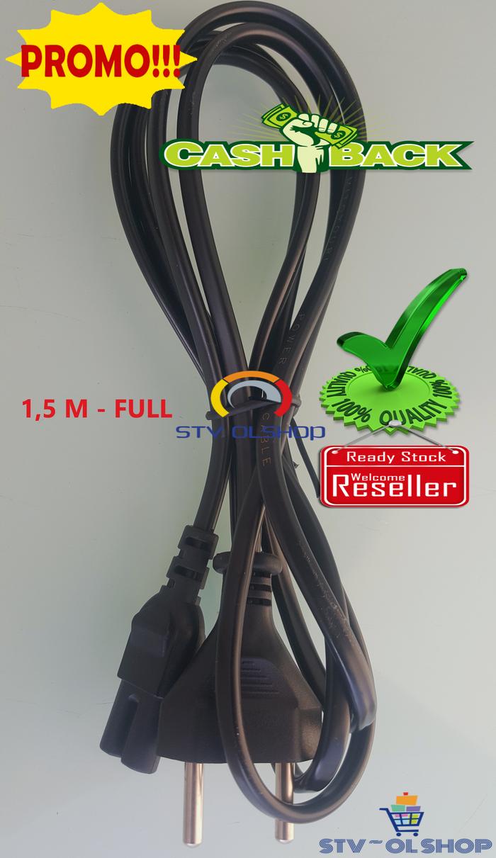 Jual Kabel AC Cord angka 8 / Kabel Power AC Tape Tebal Panjang 1,5 M ...