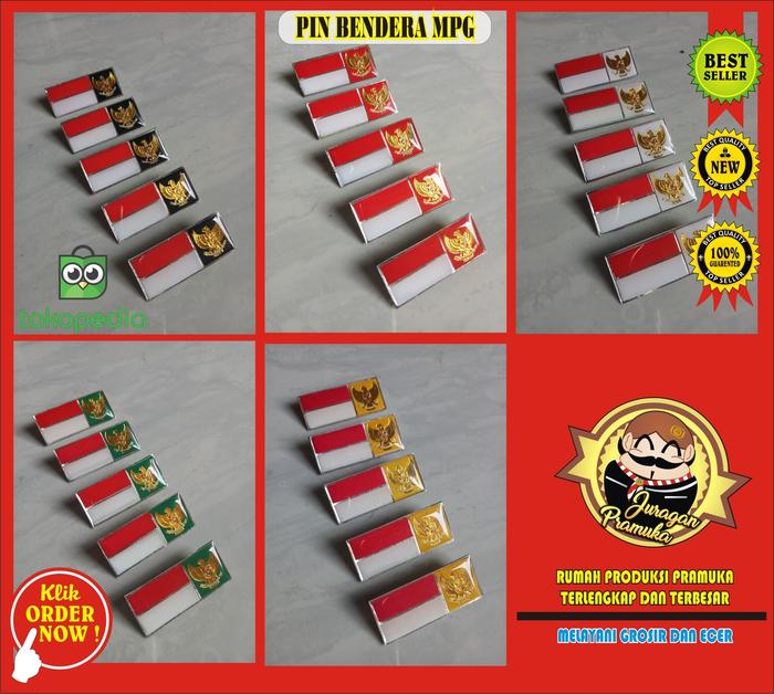 Jual PIN MPG atau PIN BENDERA MERAH PUTIH GARUDA - Hijau, Stiker biasa ...