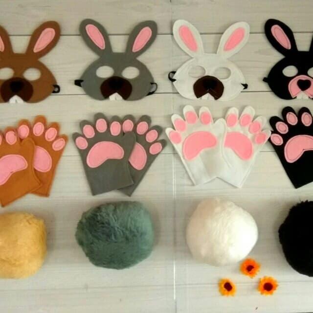 Jual Kostum Binatang Flanel Kelinci / Felt Animal Costume Rabbit ...