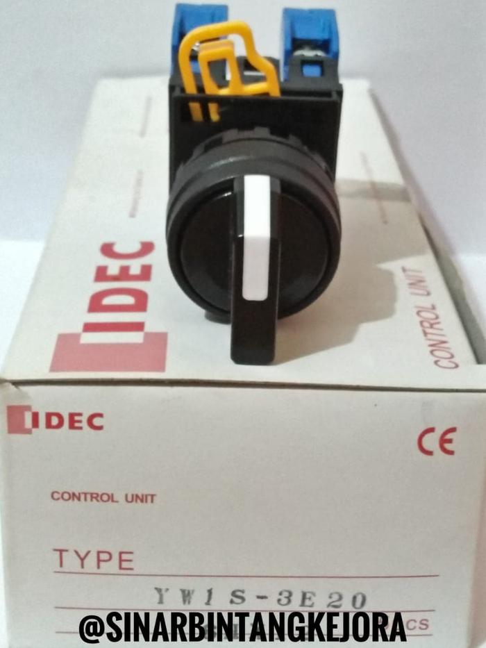 Jual IDEC SELECTOR SWITCH Dia 22mm 3 POSISI YW1S-3E20 - 2NO - Kota ...