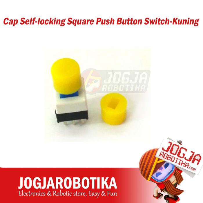 Jual Cap Self-locking Square Push Button Switch-Kuning - Kab. Sleman ...